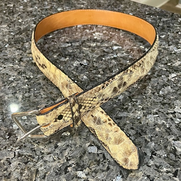 Nocona | Accessories | Nocona Vintage Genuine Snake Leather Belt | Poshmark